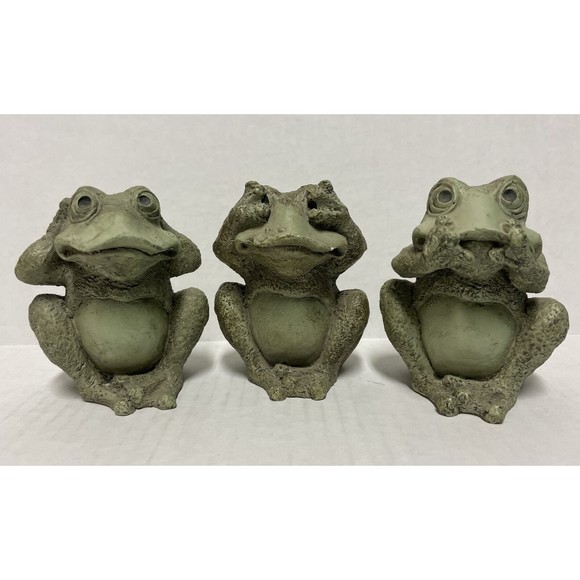 The Garden Collection | Accents | Vintage 3 Three Wise Frogs Speak Hear ...